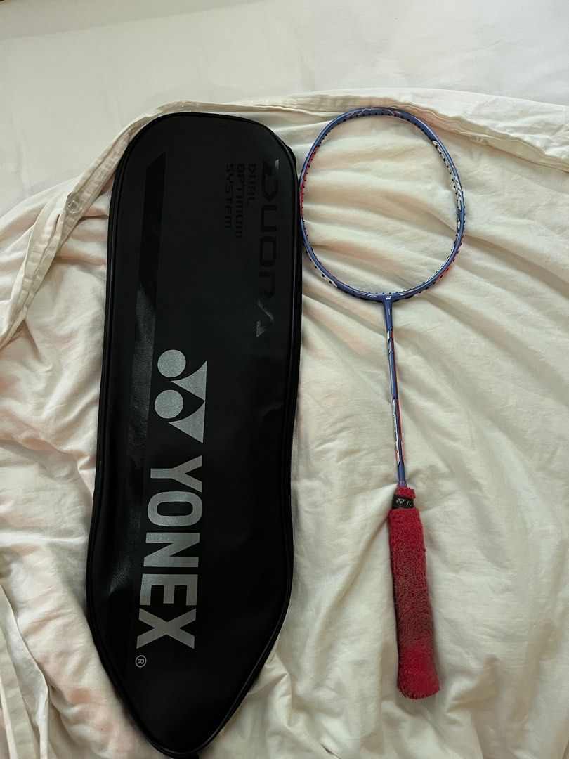 ORIGINAL Yonex Duora 10 Blue and Red LCW version NEGO, Sports Equipment, Sports & Games, Racket ...