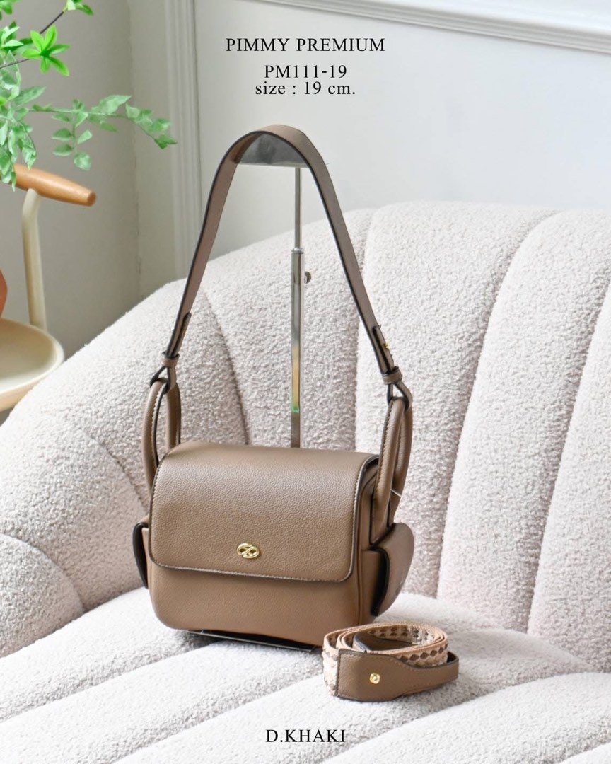 Pimmy Premium Treasure 19 Bag Dark Khaki, Women's Fashion, Bags & Wallets, Shoulder Bags on ...