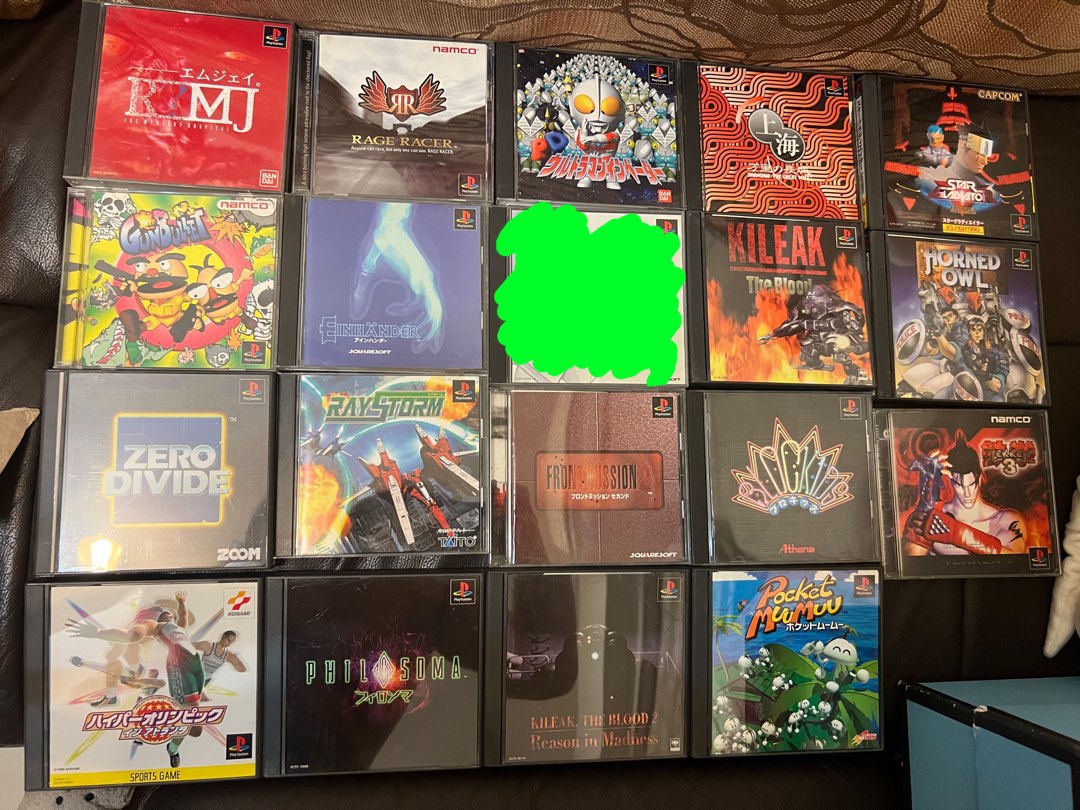 PS1 Playstation 1 初代遊戲光碟18隻。鐵拳 Tekken。Raystorm。Rage Racer。上海。Blockids ...