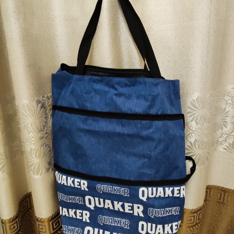 Quaker-Branded Oxford Fabric Wheeled Shopping Bag (28cm X 16cm X 52cm ...