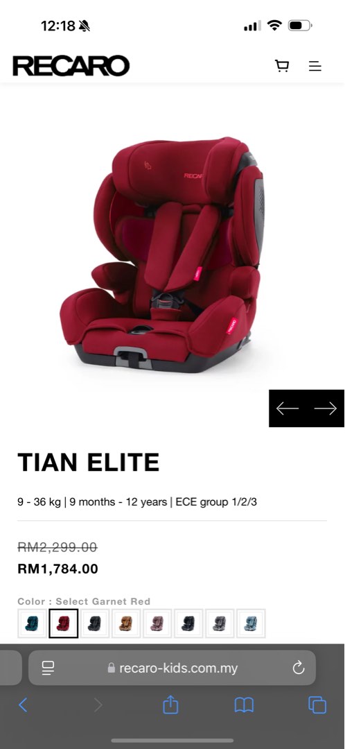 Recaro car seat booster, Babies & Kids, Going Out, Car Seats on Carousell