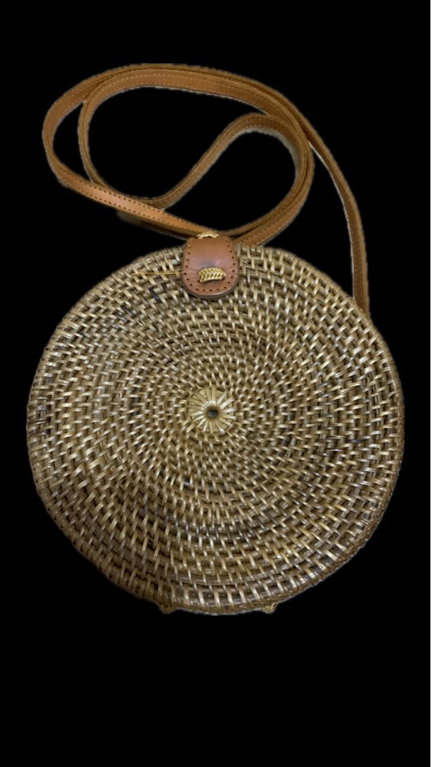 rotan/rattan bag/handbag/slingbag/cross-body bag bali style with batik ...