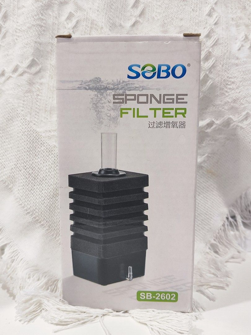 SOBO Sponge Filter SB2602, Sports Equipment, Fishing on Carousell