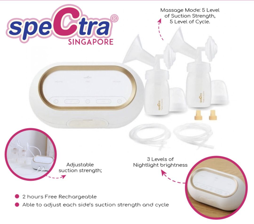 Spectra Dual Compact Breast Pump Breastpump Maternity Feeding Milk ...