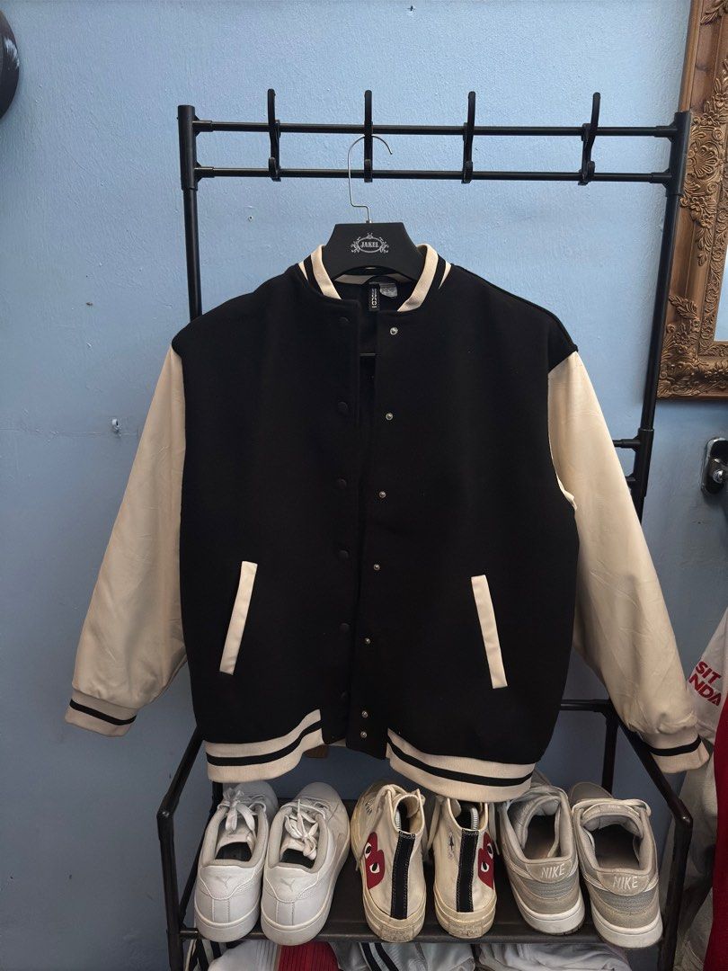 Varsity jacket HnM, Men's Fashion, Activewear on Carousell