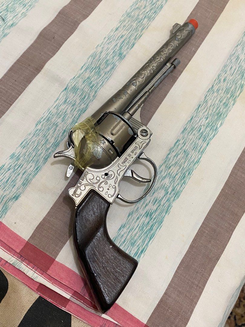 Vintage Toy Cap Gun Pistol Revolver CONHER Spain Metal Model 122 Orange ...