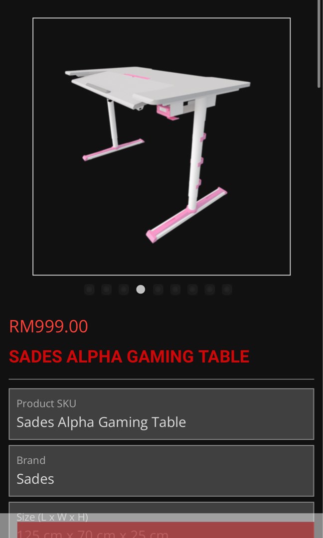 Alpha Gaming Table, Furniture & Home Living, Furniture, Tables & Sets ...