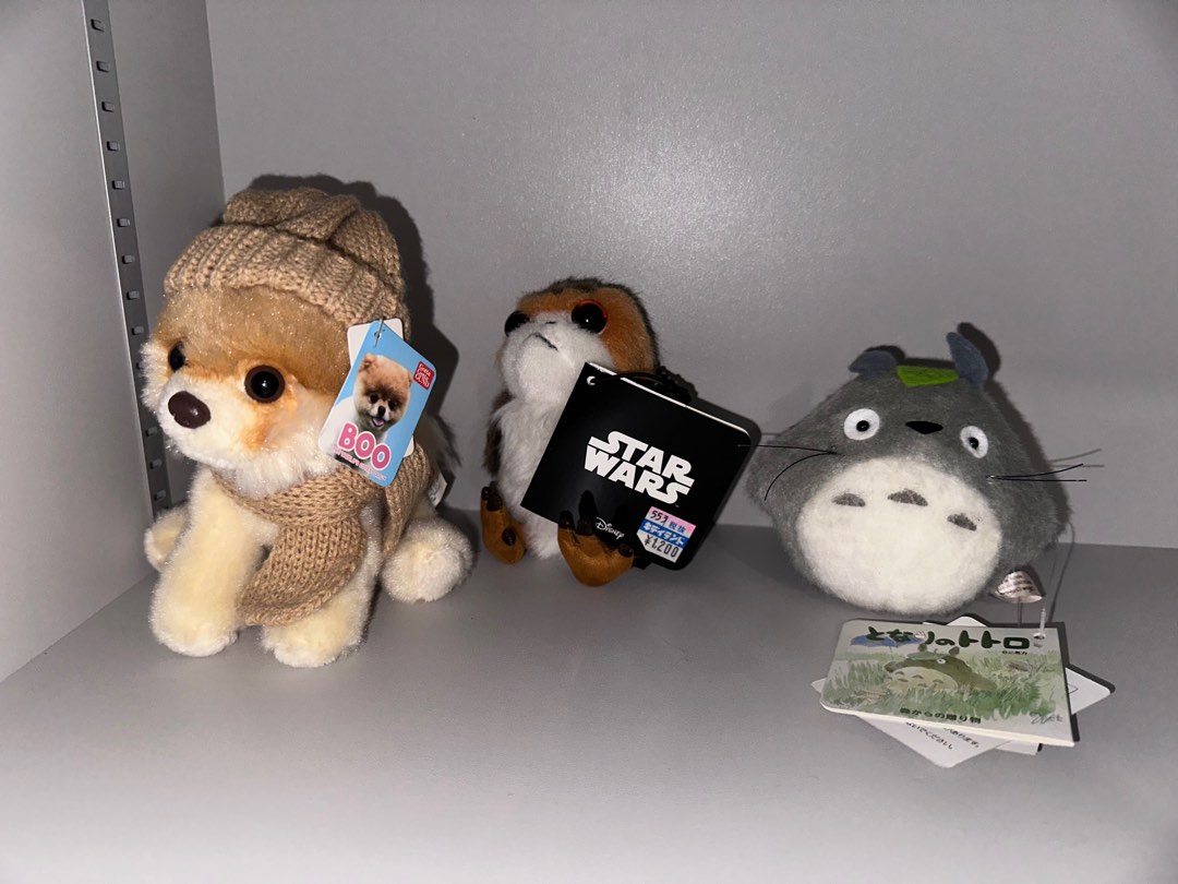 Authentic Gund Boo, Star Wars Porg, Totoro, Shaun The Sheep Plush toys ...
