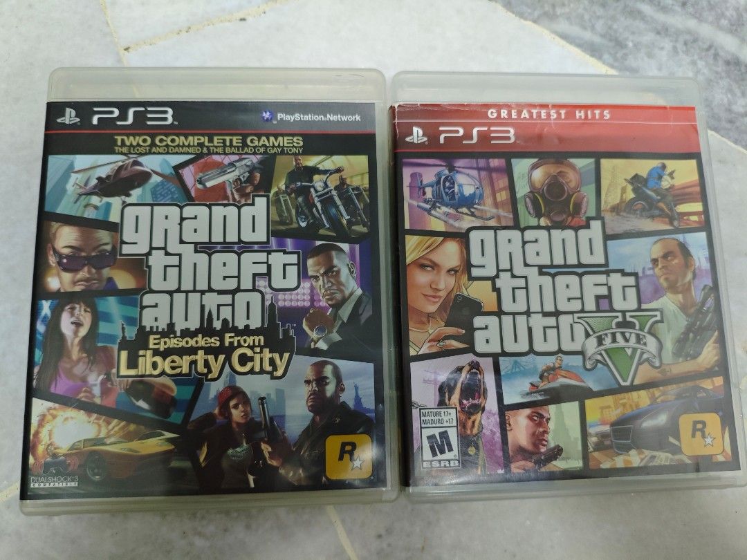 Bluray Disc Game GTA V and GTA Episodes From Liberty City, Video Gaming ...