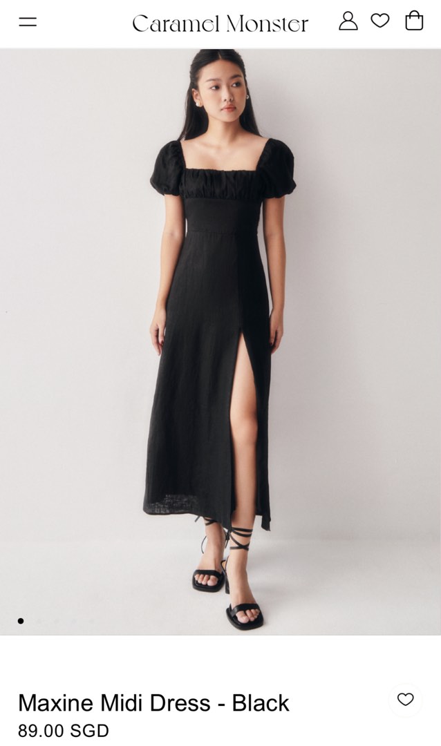 Caramel Monster Maxine Midi Dress, Women's Fashion, Dresses & Sets ...