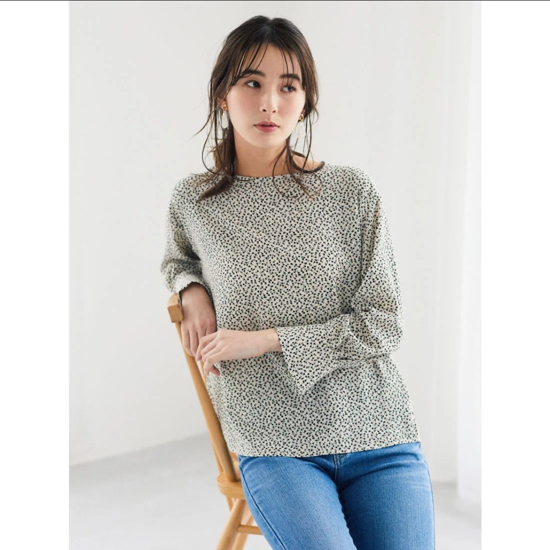 CHOCOL RAFFINE TINY FLOWER BLOUSE, Women's Fashion, Tops, Blouses on ...