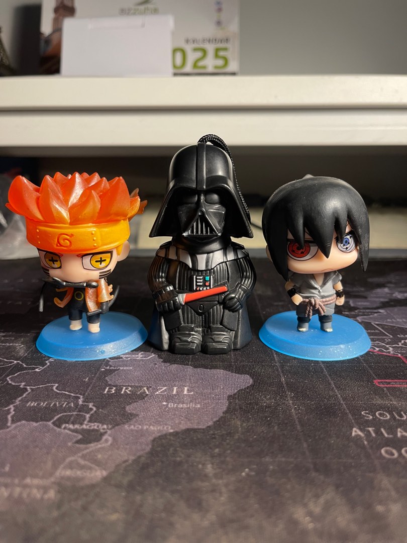 Copy loose figure chibi naruto,sasuke dan darth bader, Hobbies & Toys ...