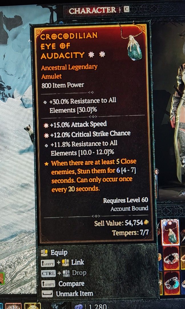diablo 4 pc rare amulet, Video Gaming, Video Games, Others on Carousell