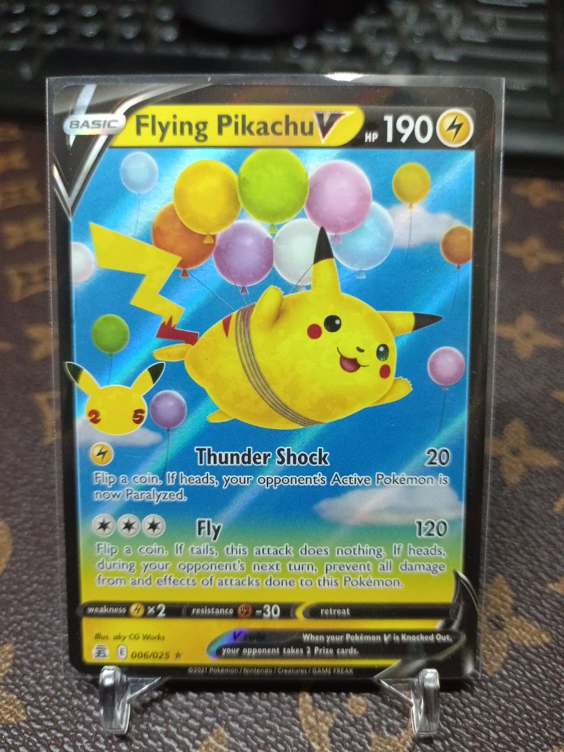 Flying Pikachu V - 6/25 Ultra Rare 25th Pokemon Celebrations, Hobbies ...