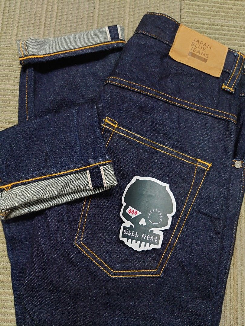 Japan Blue X GMMSTORE selvedge denim momotaro iron heart, Men's Fashion, Bottoms, Jeans on Carousell