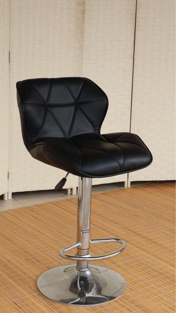 JAPAN SURPLUS FURNITURE BAR CHAIR LEATHER CUSION,METAL FRAME ADJUSTABLE ...