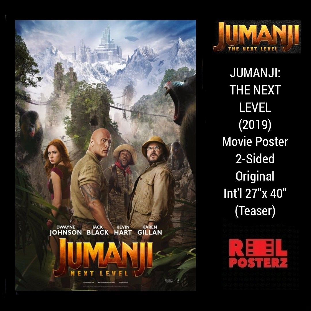 JUMANJI: THE NEXT LEVEL (2019) Movie Poster 2-Sided Original ...