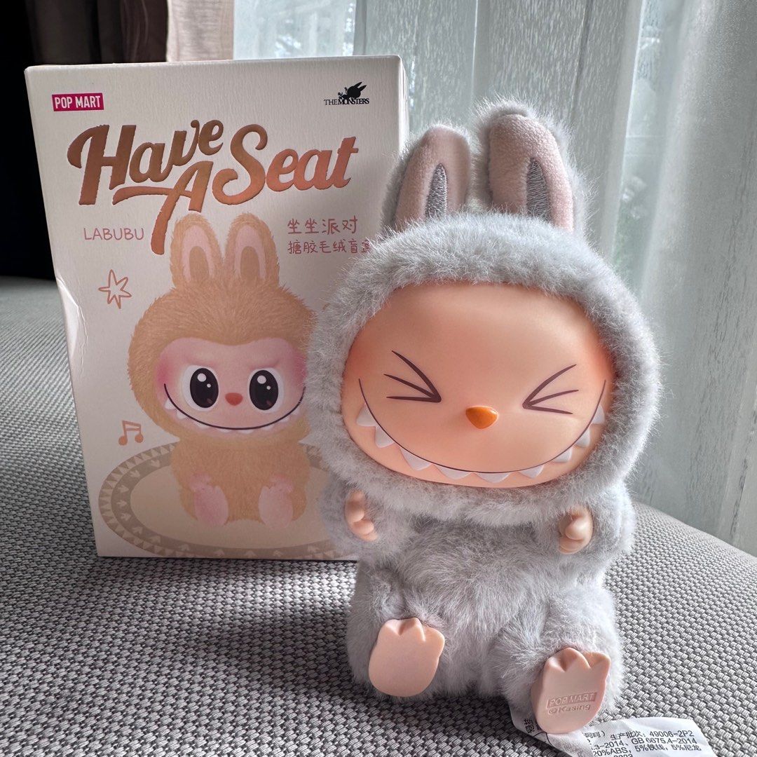 Labubu V2 Have A Seat - Hehe, Hobbies & Toys, Toys & Games on Carousell