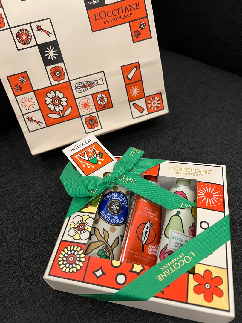 Limited Edition Authentic Loccitane Hand Cream Trio 30ml, Beauty ...