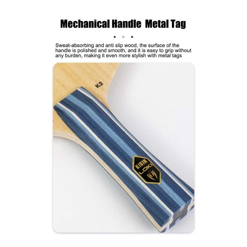 Loki Kirin K2 PURE Wood Table Tennis Blade Paddle Bat Raket Ping Pong ...