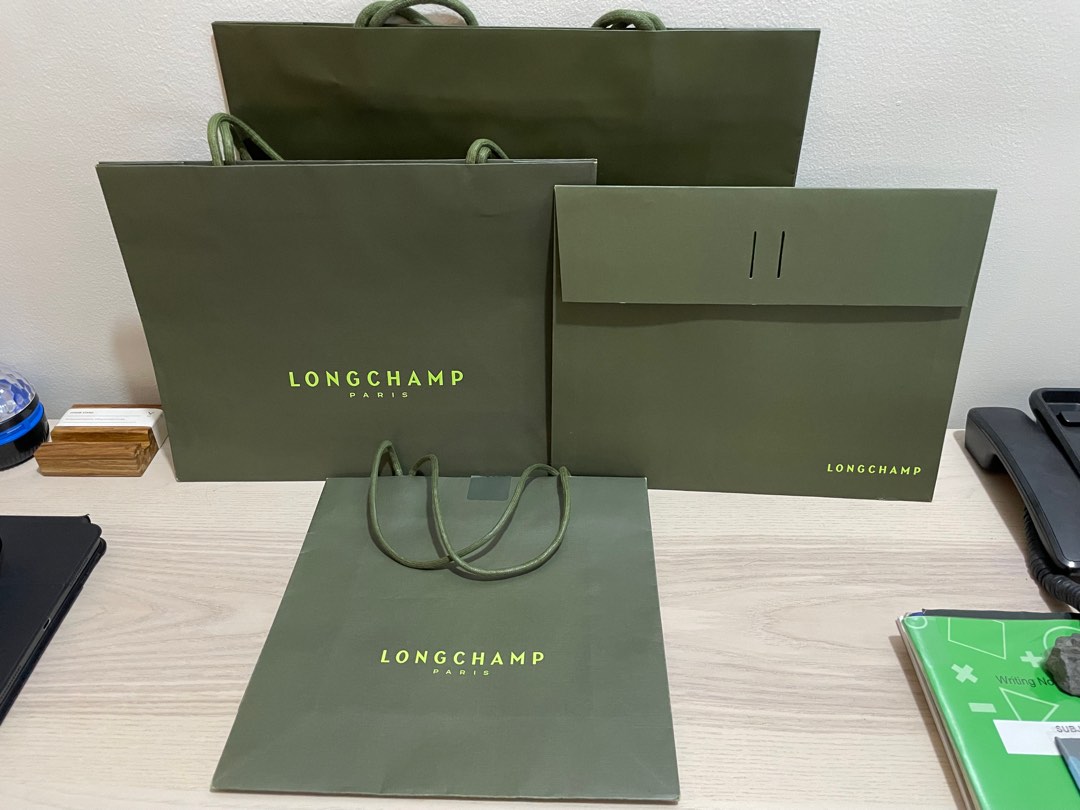 Longchamp paper bag, Luxury, Accessories on Carousell