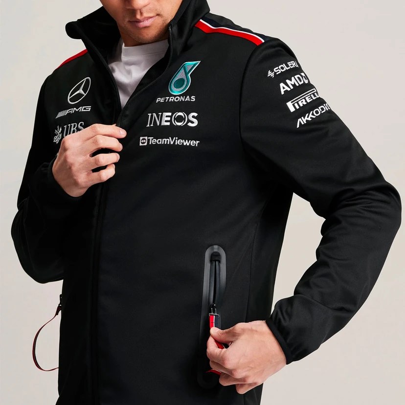 Mercedes-AMG PETRONAS 2023 Mens Team Softshell Jacket, Men's Fashion ...