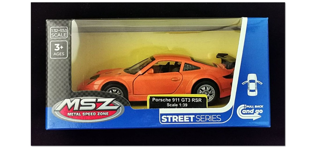 MSZ Metal Speed Zone Street Series: Porsche 911 GT3 RSR (1:39 Die-Cast ...