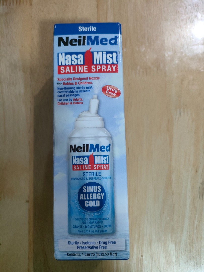 NeiMed saline spray nasal mist, suit for use during pregnancy, Health ...