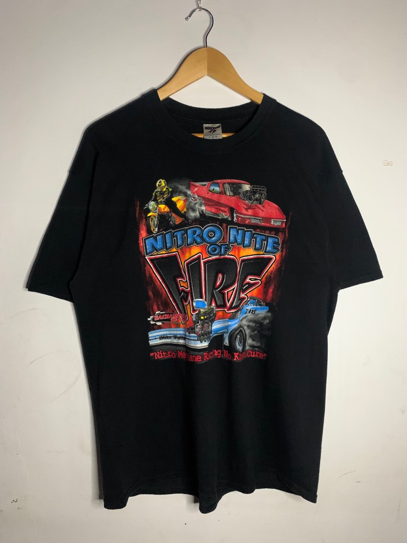 Nitro Nite Racing shirt fire, Men's Fashion, Tops & Sets, Tshirts ...