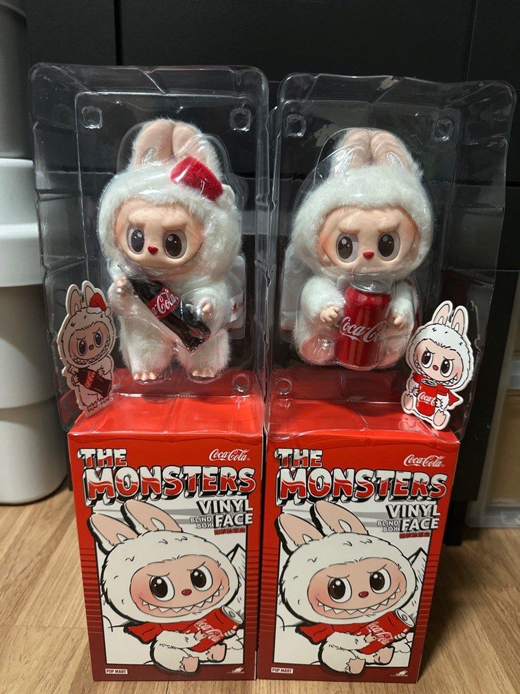 Popmart The Monsters Labubu Coca Cola Vinyl Face Plush Doll Pendant ...
