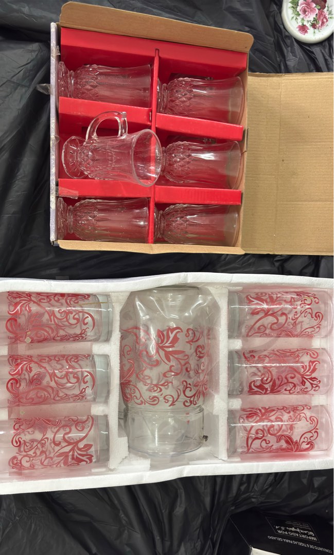 [PREFER PICKUP] Set cawan & jug, Furniture & Home Living, Kitchenware ...