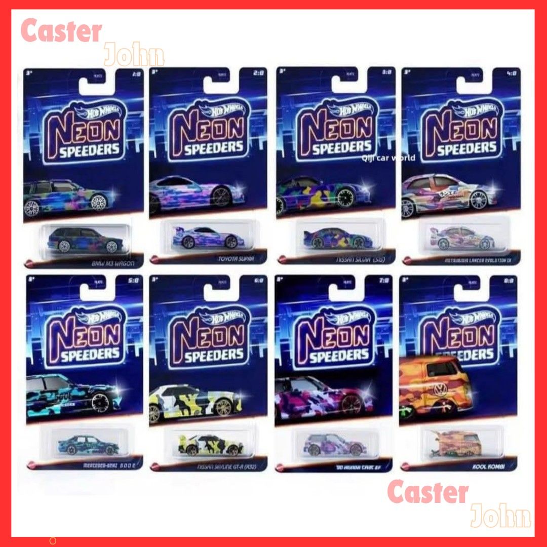 PREORDER Hot Wheels Neon Speeders 2025 Toyota Supra Kool Kombi Nissan ...