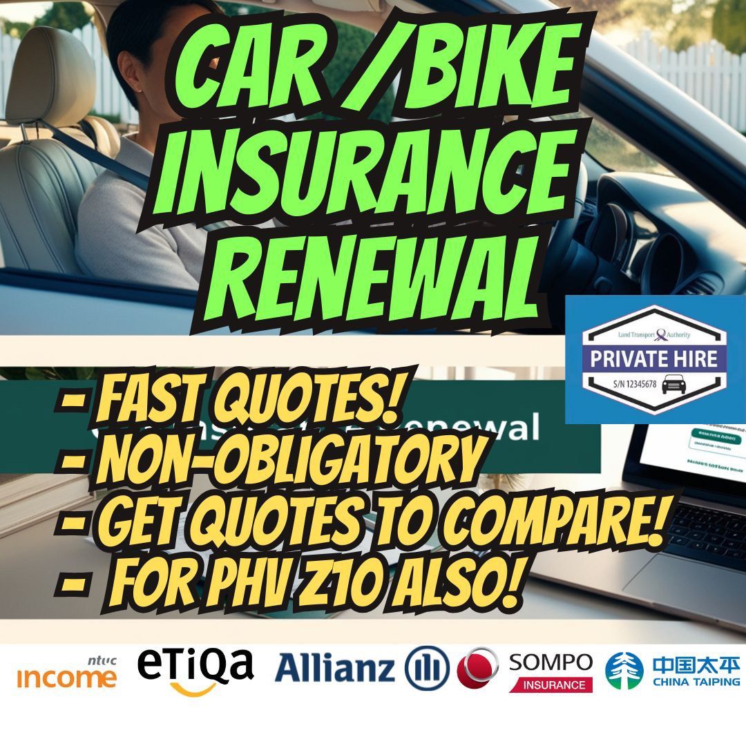 Renew Car Insurance Renew Bike Insurance Renew PHV Insurance Renew ...
