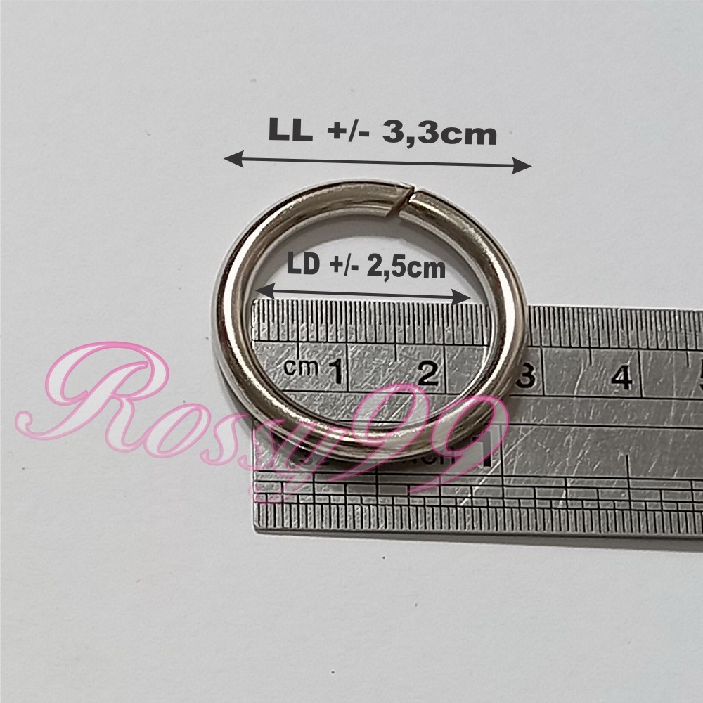 Ring Bulat Besi 2,5cm Tebal 4mm Aksesoris Gantungan Tas Gantungan Kunci ...