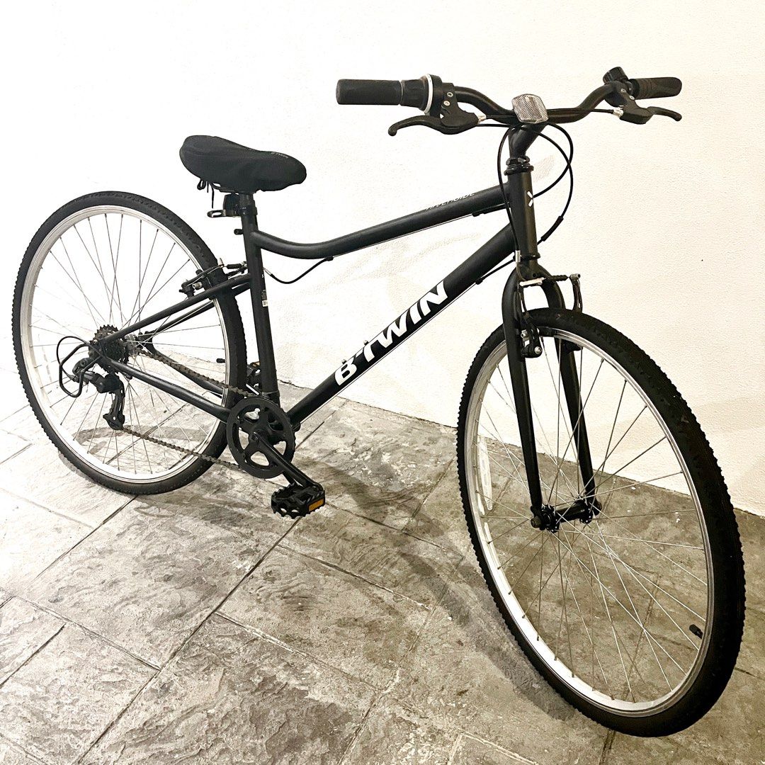 Decathlon BTWIN Riverside 100 Bicycle Matt Hybrid Bike - Riverside ...