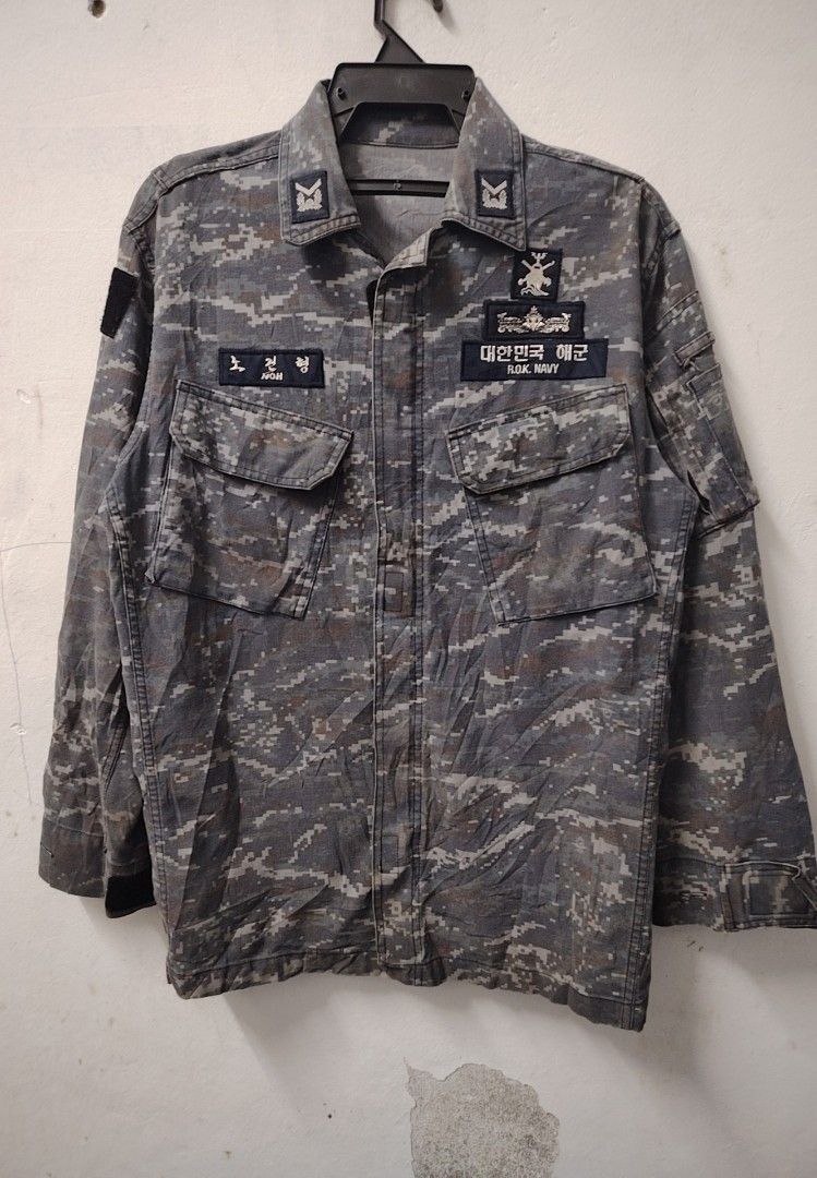 Rok navy digital army staff sergeant/sarjan uniform, Men's Fashion ...