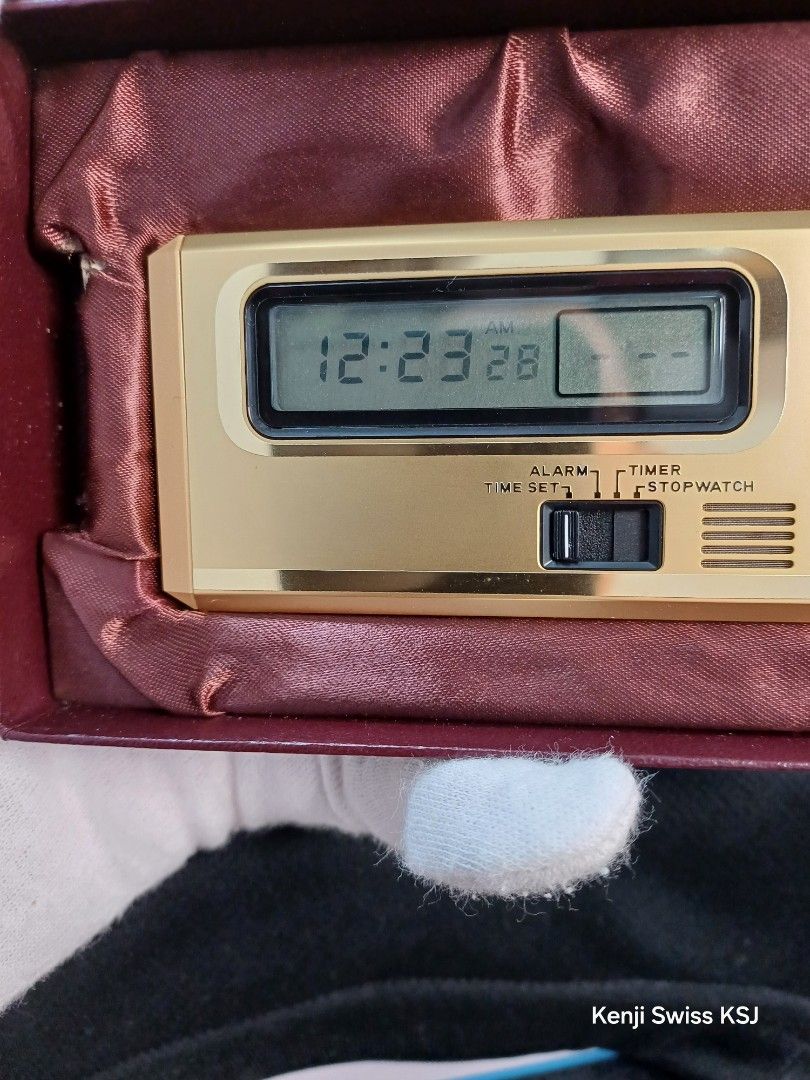 Seiko Quartz Digital Chronograph clock Travel Alarm GP Full set NOS ...