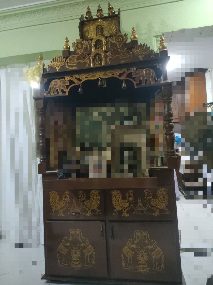 Solid teakwood Hindu prayer altar, Furniture & Home Living, Furniture ...