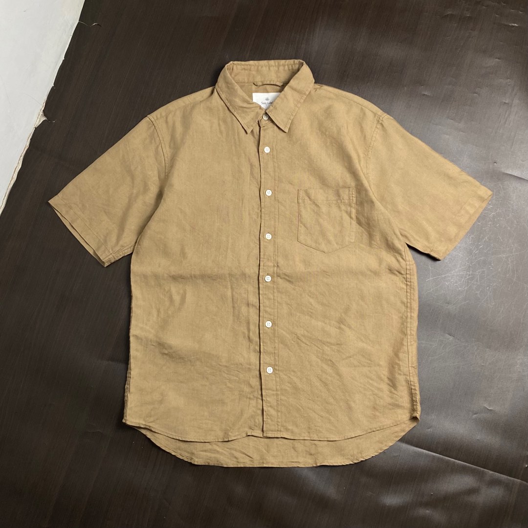 SONNY LABEL URBAN RESEARCH LINEN POCKET (COKSU), Fesyen Pria, Pakaian ...