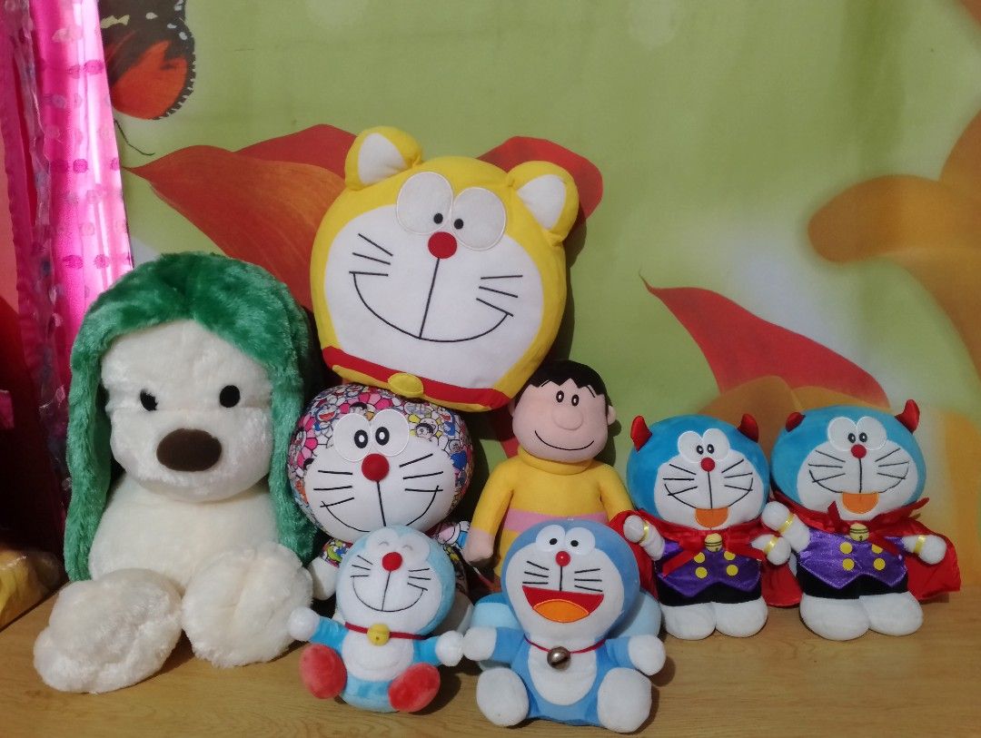 Take all Doraemon character plush collectible stuffed toys, Hobbies ...