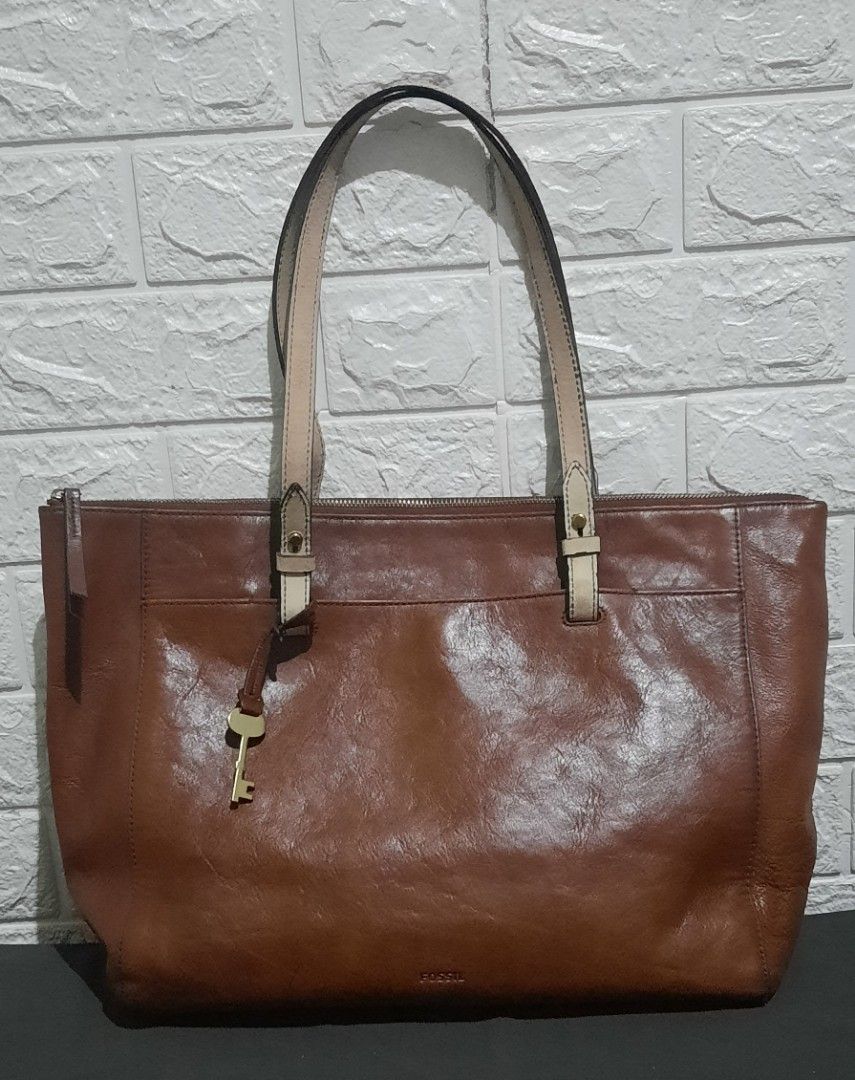 Tas Fossil Osil Ocil Rachel Tote Brown Bag Second Bekas Preloved ...