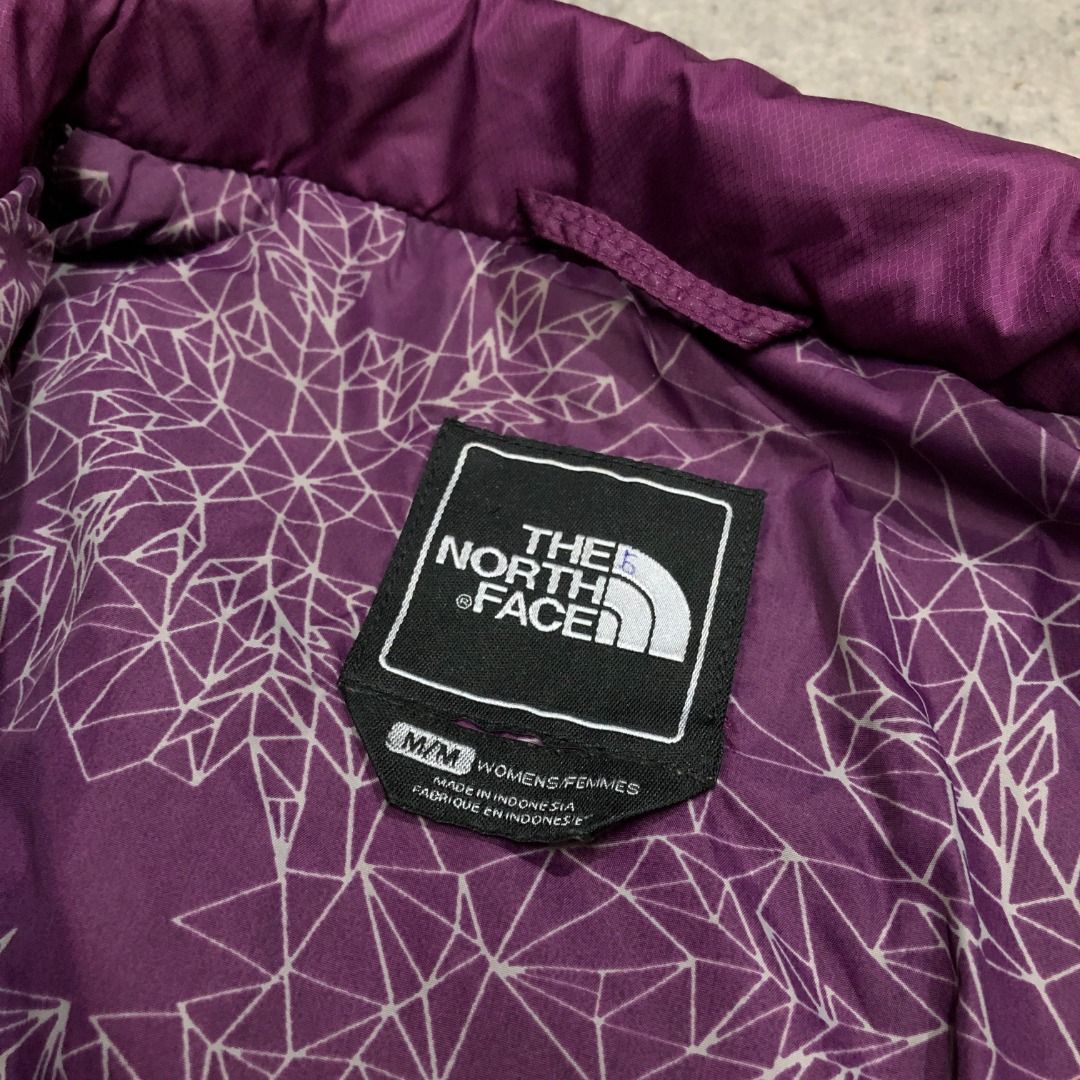 THE NORTH FACE TNF Apex Down Quilted Puffer Jacket Purple Size Womens ...