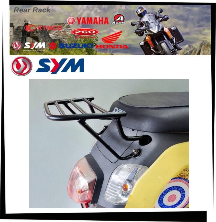 【TL機車雜貨店】SYM 三陽 TINI 100/Mii 110 專用 後架 後鐵架 後箱架 後置物箱架 外送架, 汽機車零配件在旋轉拍賣