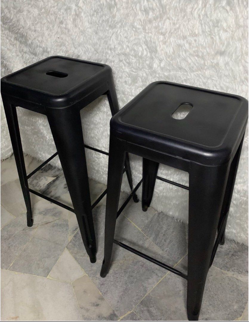 TOLIX Bar stool steel Home Cafe Restaurant black color household items ...