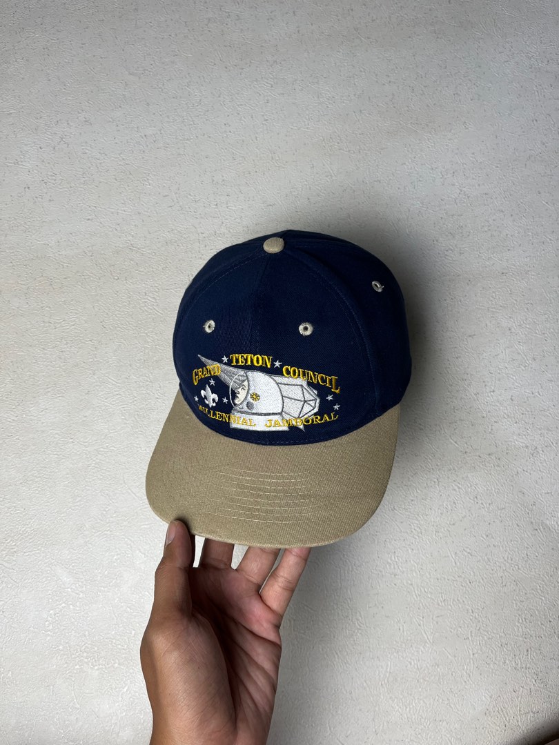 Topi two tone nissin grand teton council, Fesyen Pria, Aksesoris, Topi di Carousell