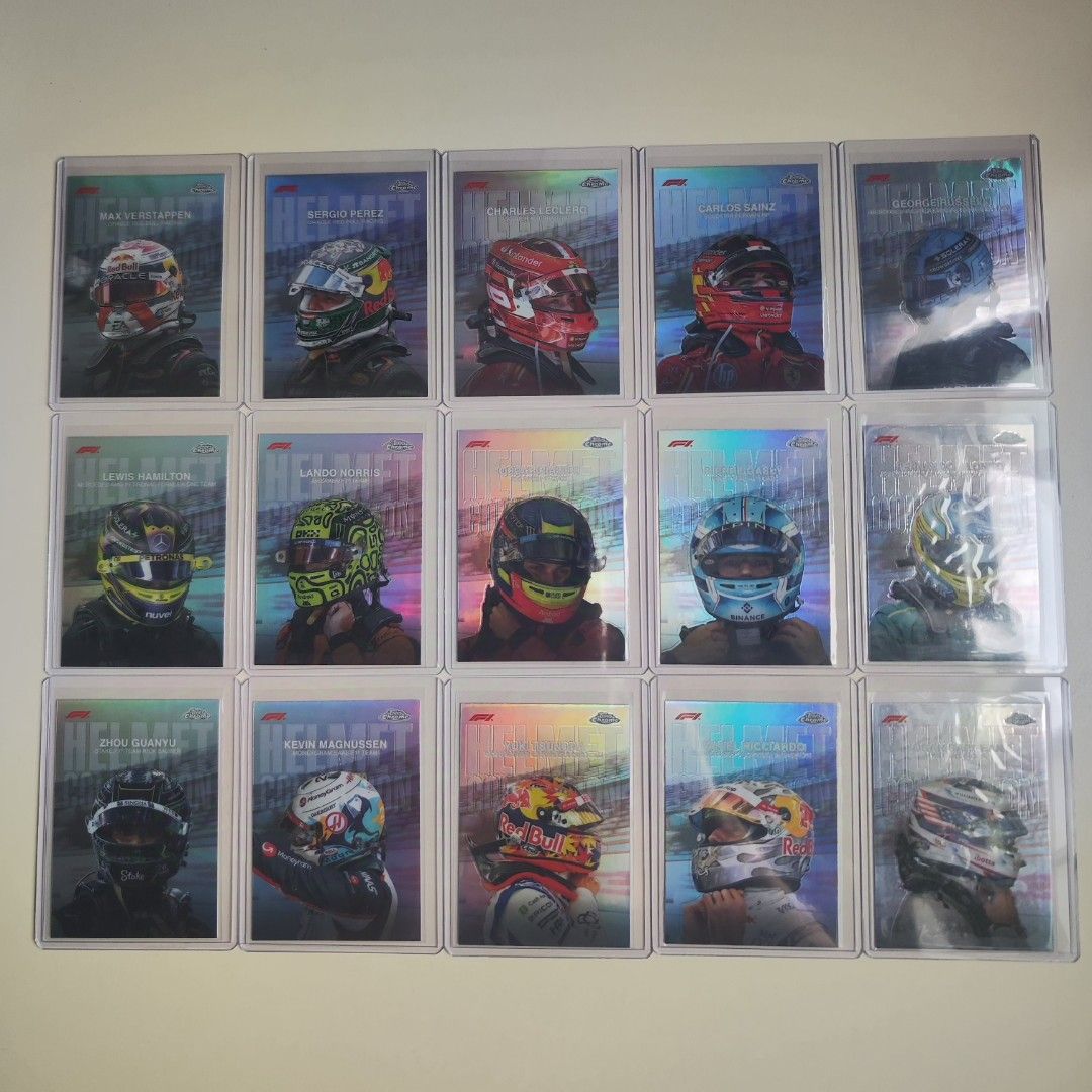 Topps Chrome 2024 F1 Formula 1 Helmet Insert Cards Full Complete Set ...