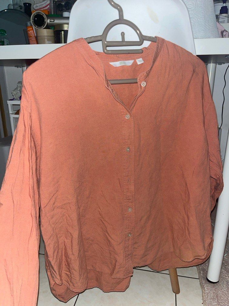 Uniqlo brick top, Women's Fashion, Tops, Blouses on Carousell