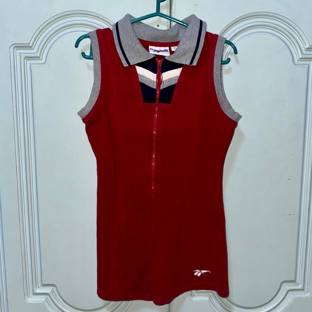 vintage Reebook red unitard, Women's Fashion, Activewear on Carousell