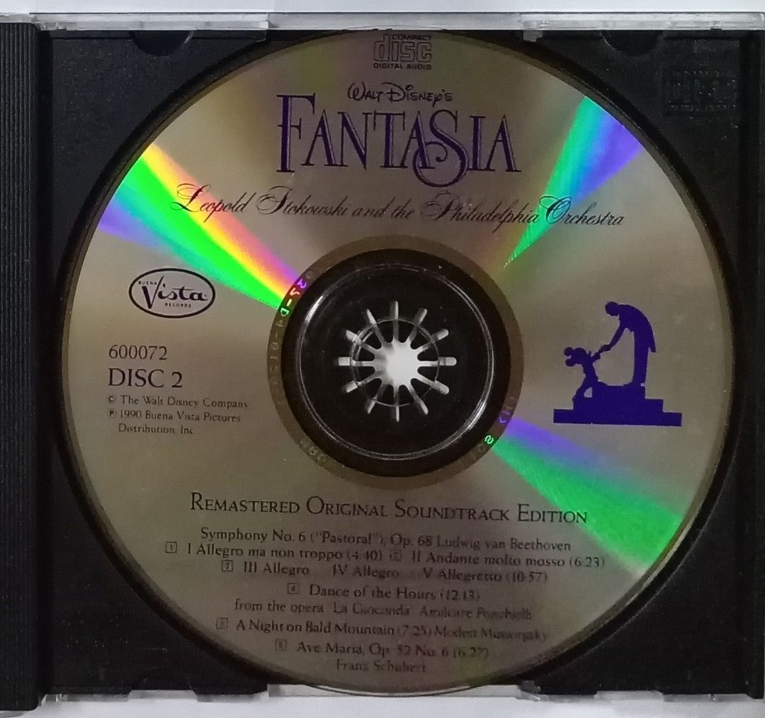 Walt Disney FANTASIA Leopold Stokowski Original Soundtrack CD (67 ...