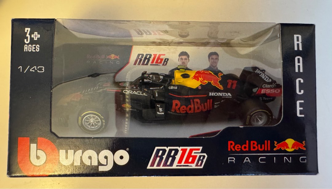 1:43 F1 Bburago Red Bull Racing RB16B Sergio Perez, 興趣及遊戲, 玩具 & 遊戲類 ...